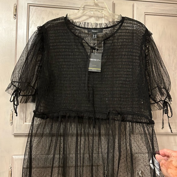 Forever 21 | Tops | Nwt Black Sheer Top | Poshmark